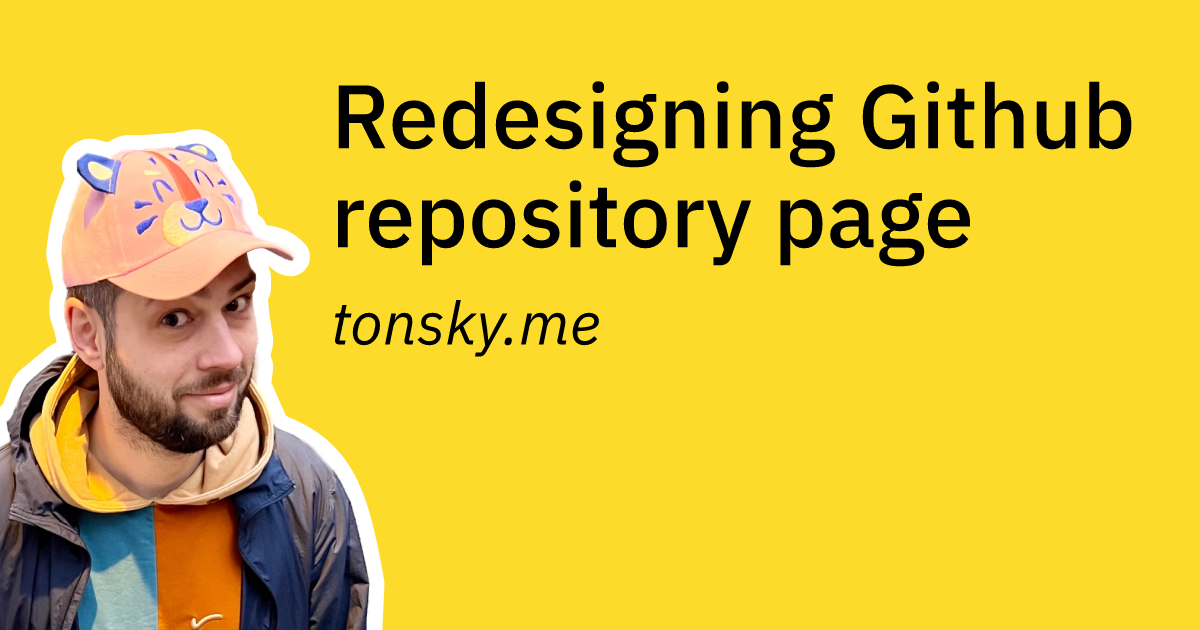 Redesigning Github repository page @ tonsky.me