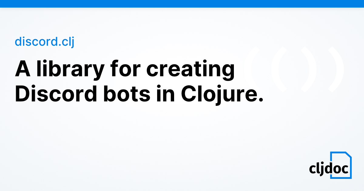 Readme — discord.clj 2.0.0