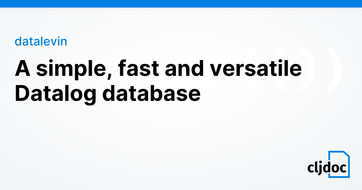 Readme — datalevin 0.9.27