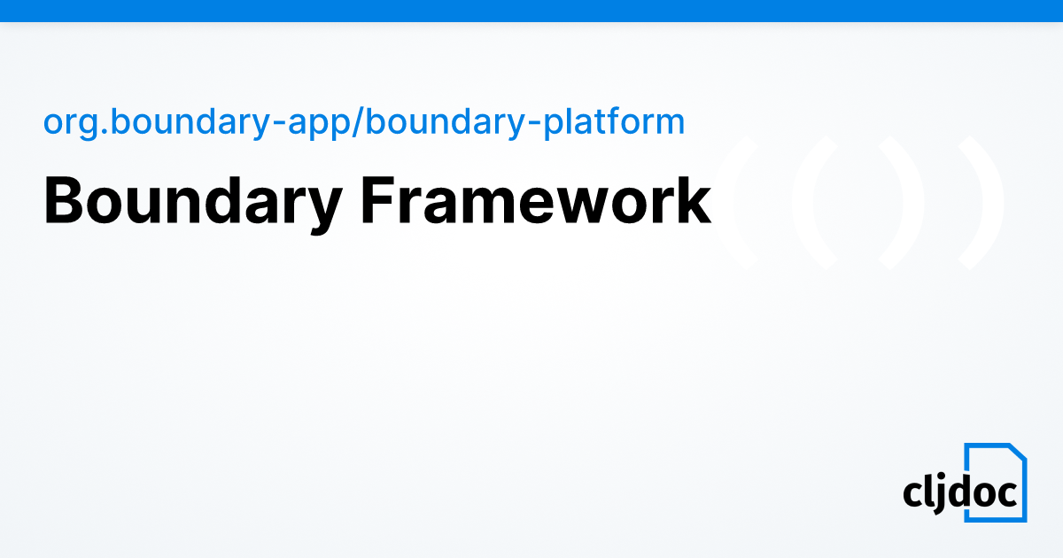 Boundary Framework — org.boundary-app/boundary-platform 1.0.1-alpha-13