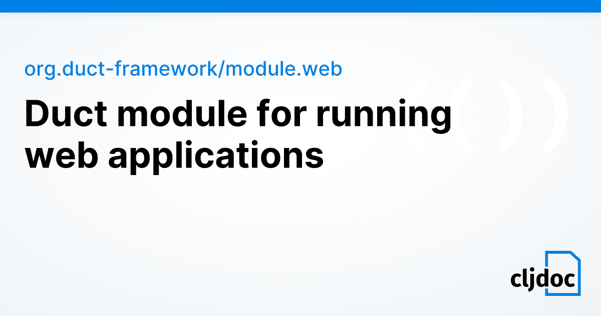 Readme — org.duct-framework/module.web 0.13.4