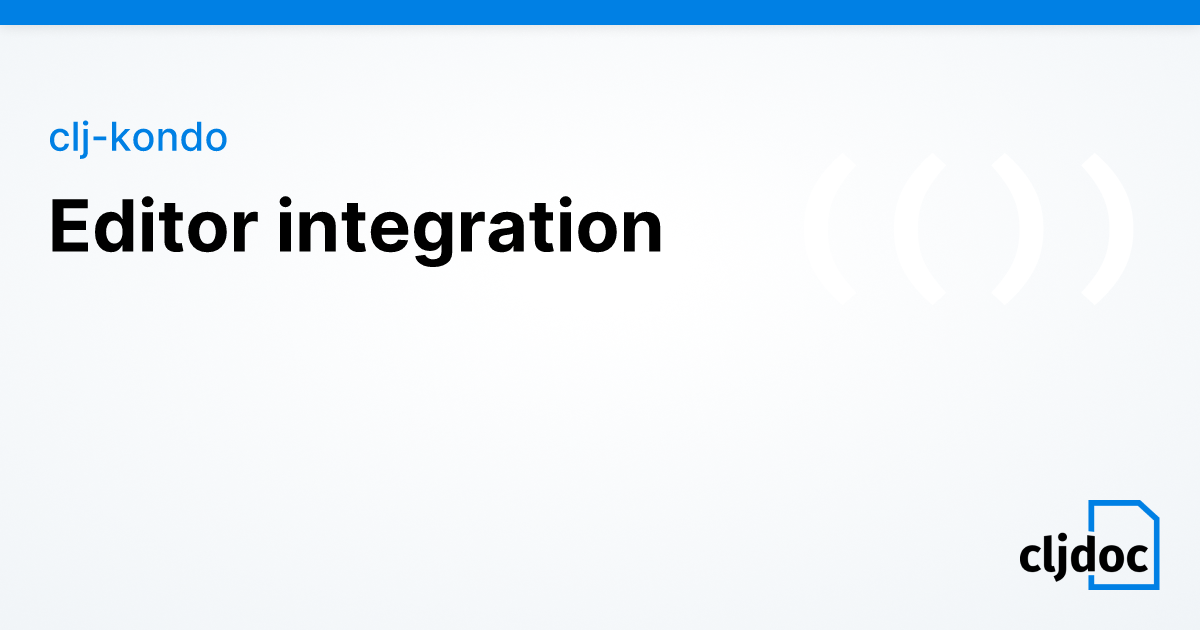 Editor integration — clj-kondo 2025.09.22