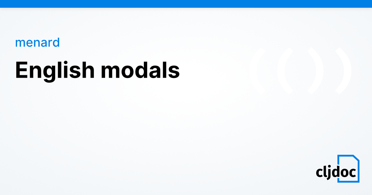 English modals — menard 1.9.7